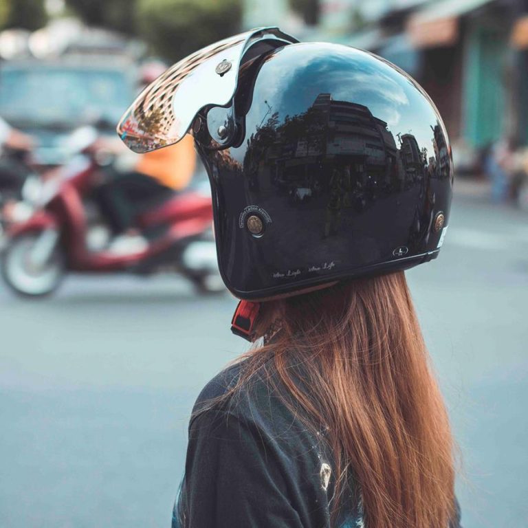 Mũ 3/4 Bulldog Heli Thuỷ Tinh Đen Bóng | Bikersaigon.net| Mũ Bảo Hiểm