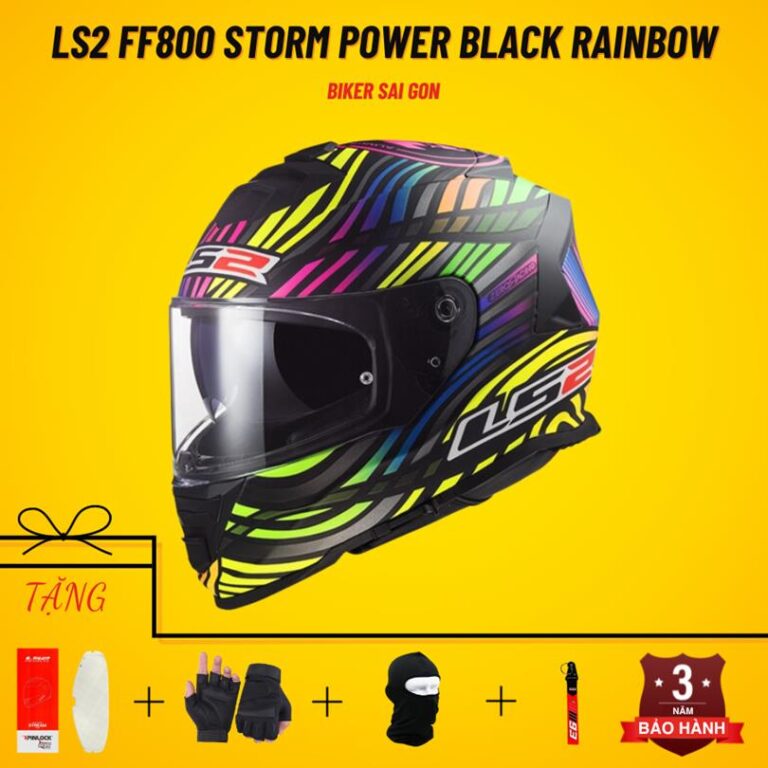 Mũ Fullface LS2 FF800 Storm Rainbow